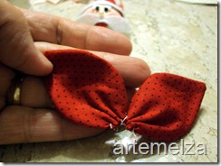 ARTEMELZA - Arte e Artesanato: Fuxico – anjinho para enfeitar árvore ...